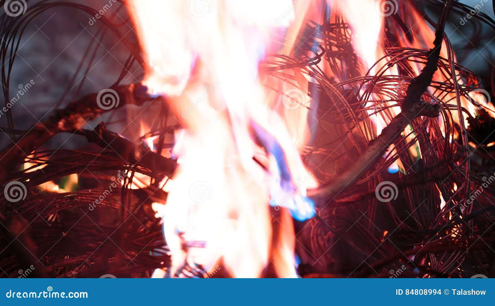 Firing wire in fire stock photo. Image of circuit, firing - 84808994