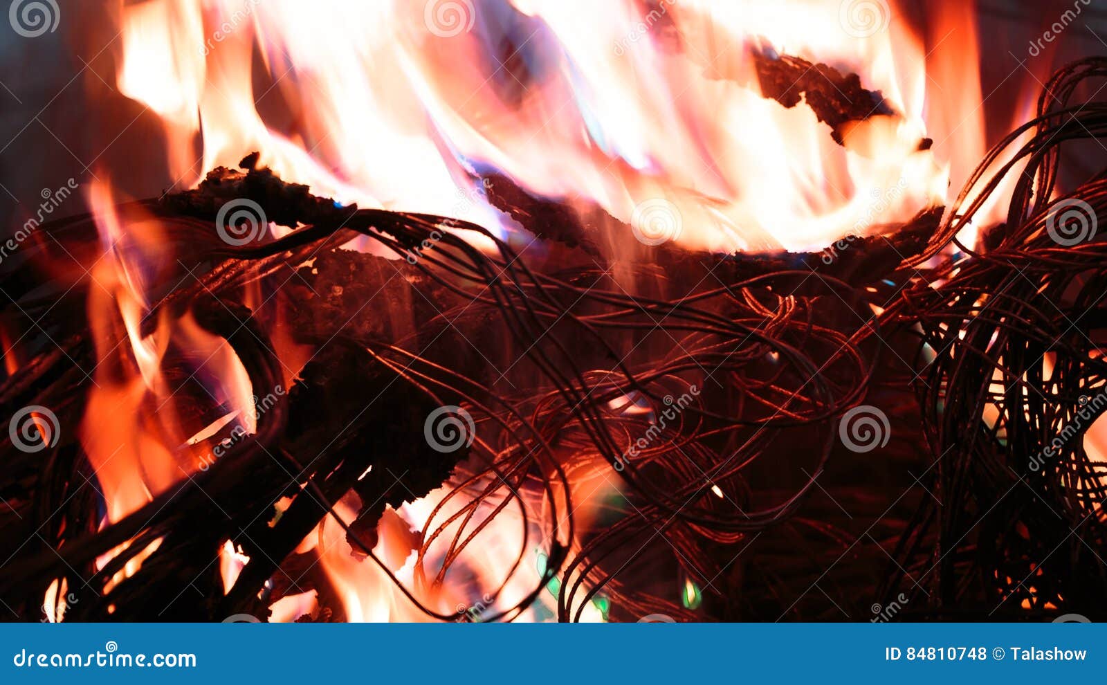 Firing wire in fire stock photo. Image of burnt, plug - 84810748