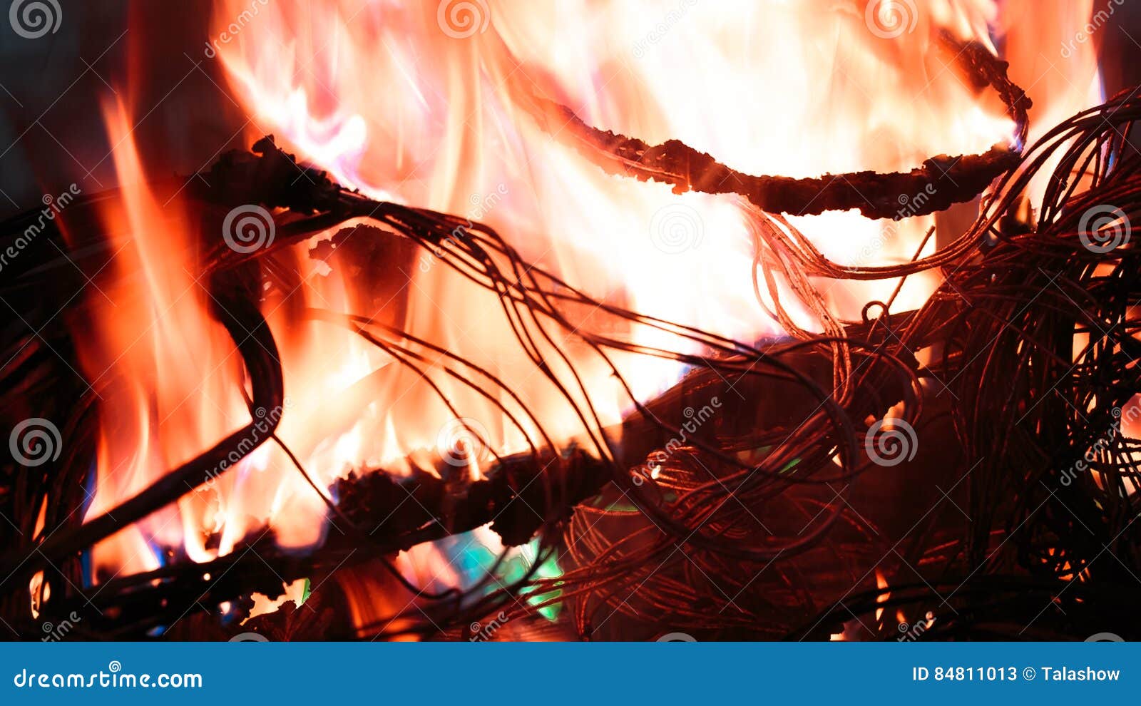 Firing wire in fire stock image. Image of charger, high - 84811013