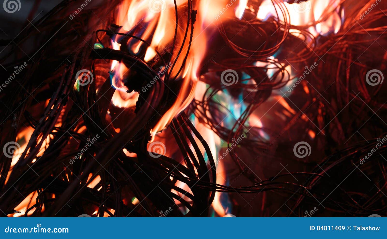 Firing wire in fire stock image. Image of danger, color - 84811409