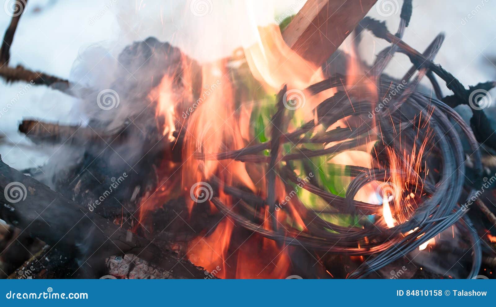 Firing wire in fire stock photo. Image of color, charger - 84810158