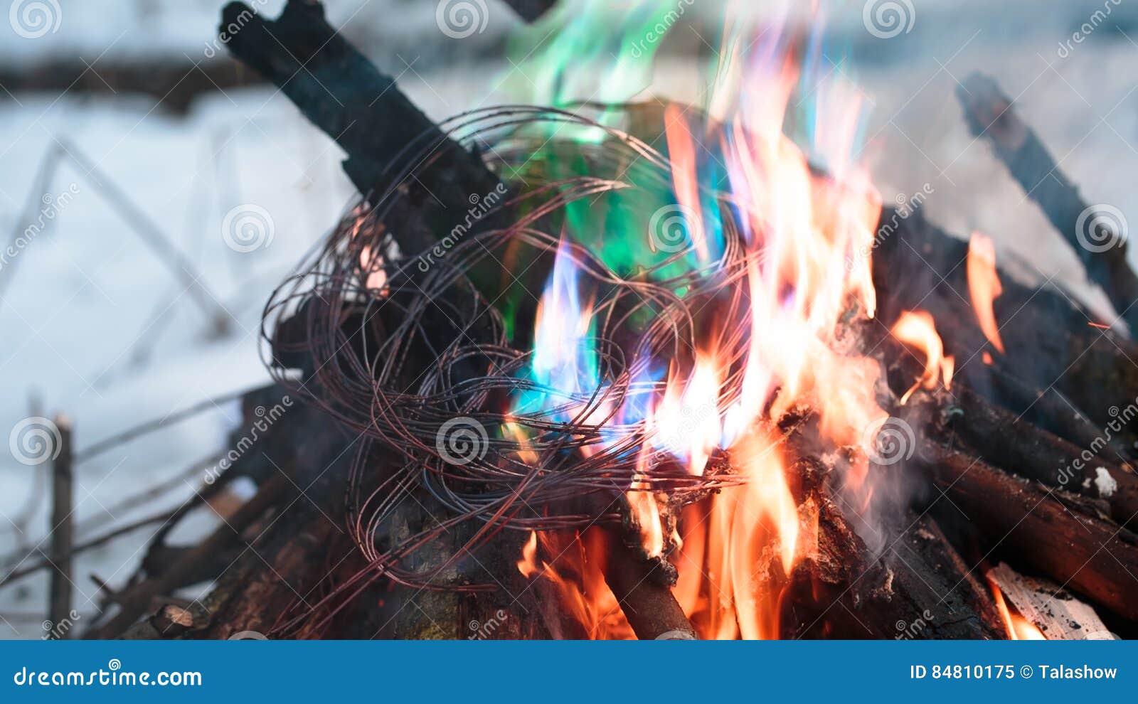 Firing wire in fire stock image. Image of overloaded - 84810175