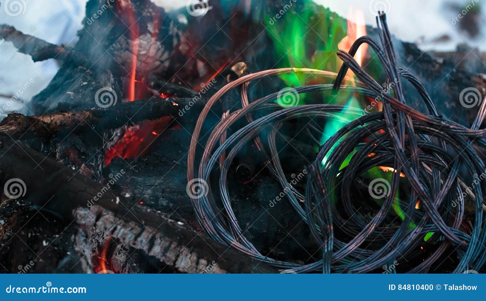 Firing wire in fire stock photo. Image of copper, fuse - 84810400