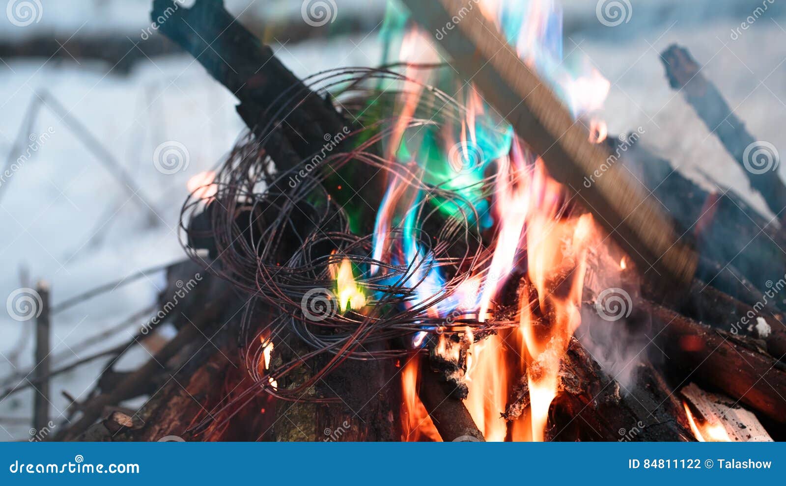 Firing wire in fire stock photo. Image of product, overheat - 84811122