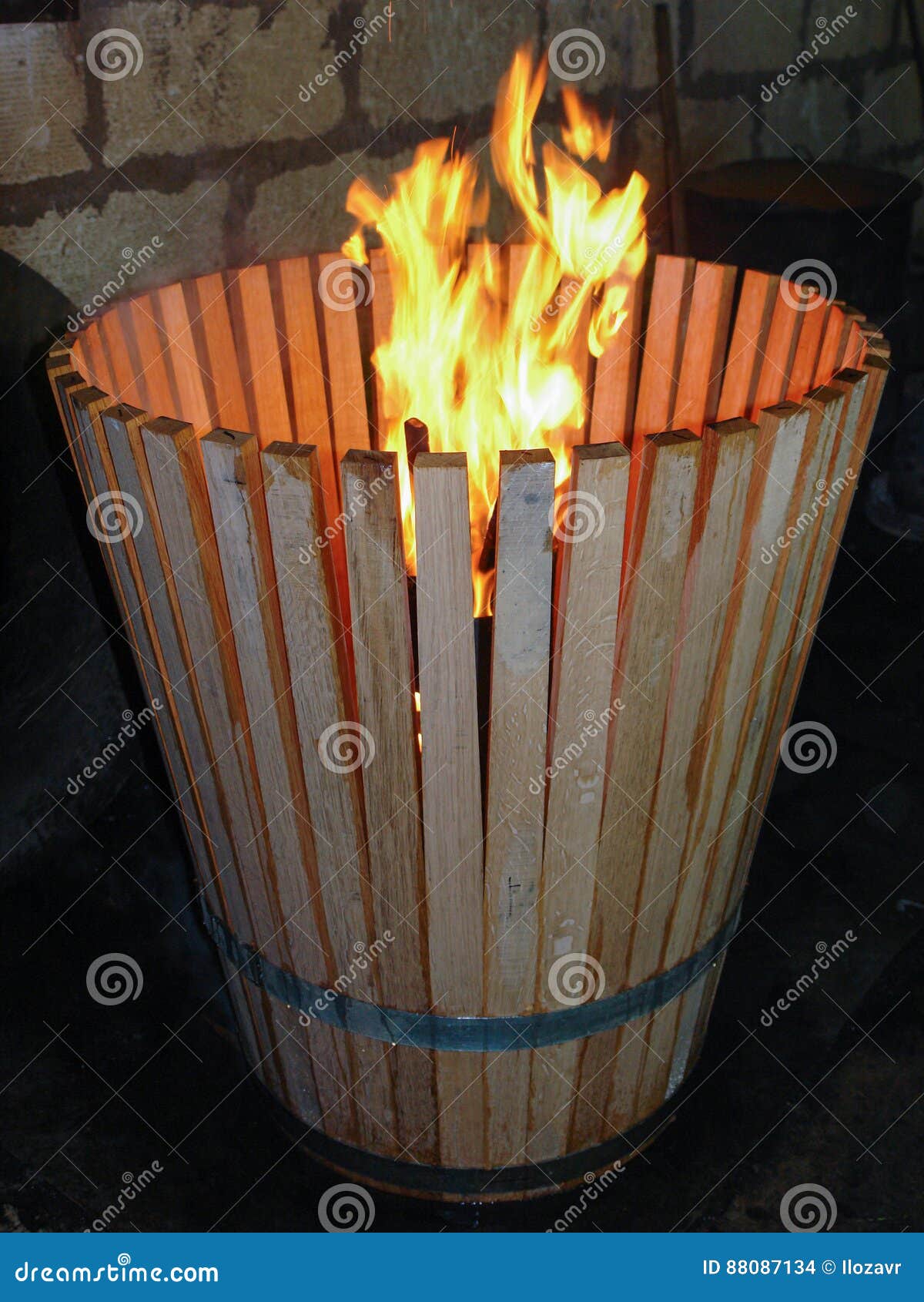 Firing wooden barrels stock photo. Image of burning, safety - 88087134