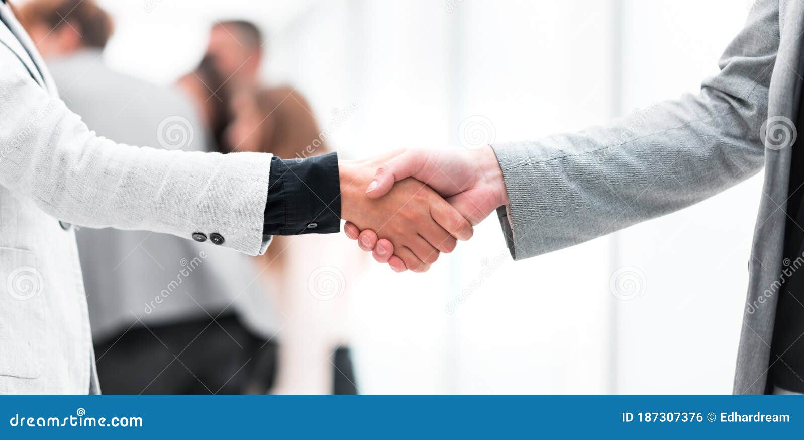 Firm Business Handshake . Photo with a Copy-space Stock Photo - Image ...