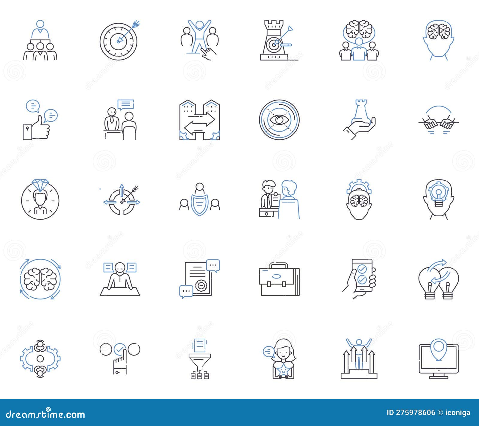 Firm Evolution Line Icons Collection. Adaptation, Growth, Change ...