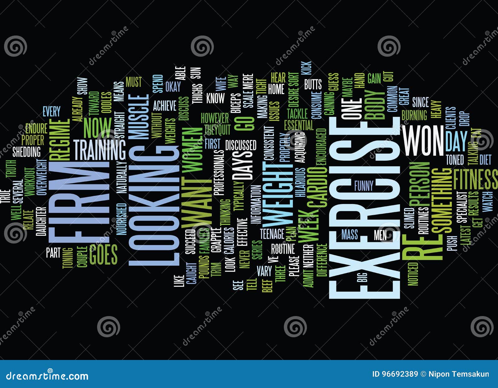 Firm Exercise Text Background Word Cloud Concept Stock Illustration ...
