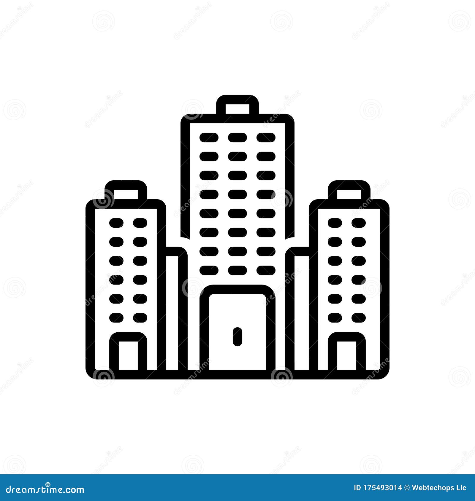 Black Line Icon for Firm, Hard and Steadfast Stock Vector ...