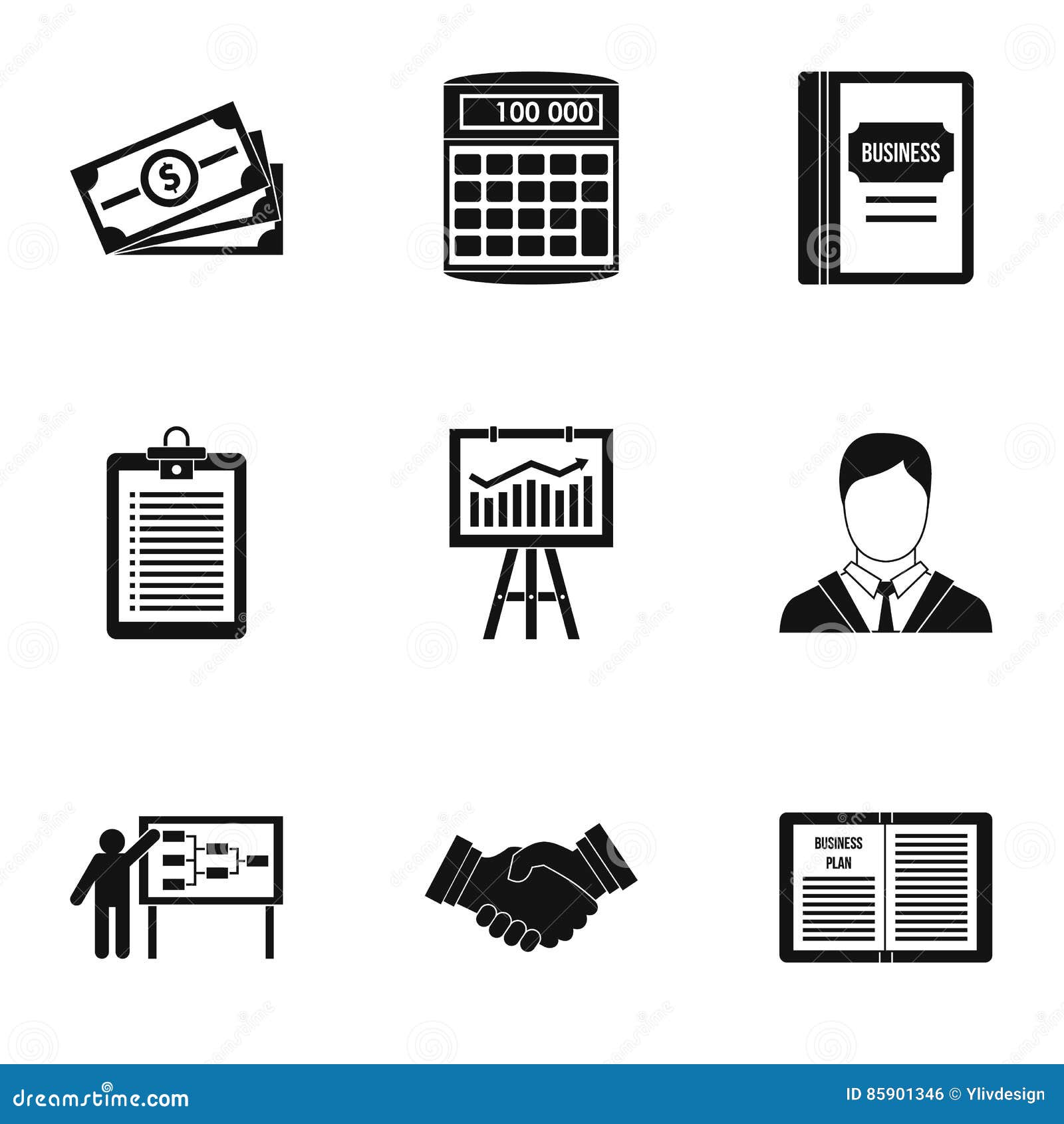 Firm Icons Set, Simple Style Stock Vector - Illustration of icon ...