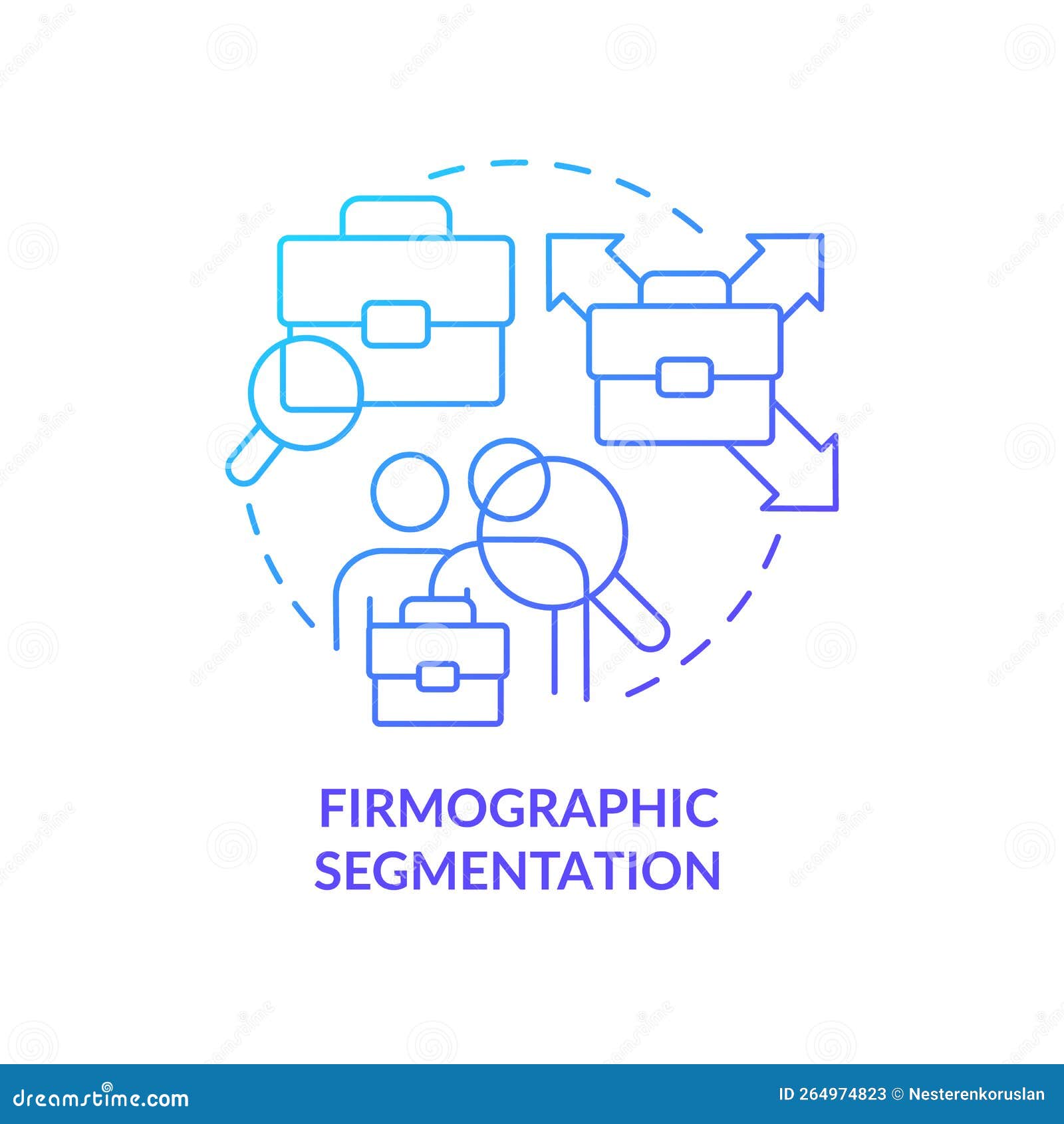 Firmographic Segmentation Blue Gradient Concept Icons Set Stock Vector ... Firmographic Segmentation Blue Gradient Concept Icons Set Stock Vector ...