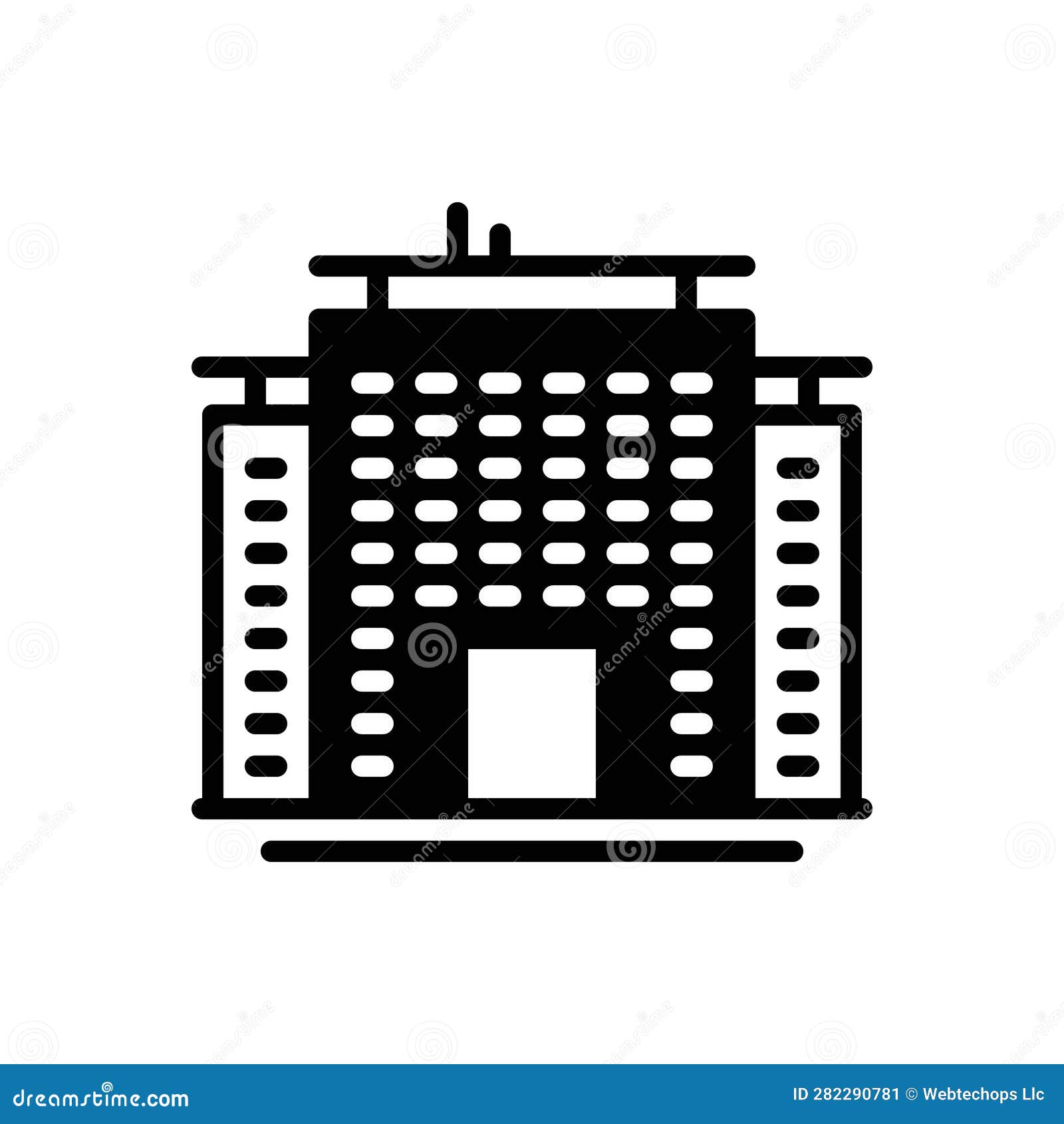 Black Solid Icon for Firms, Office and Industrial Stock Illustration ...