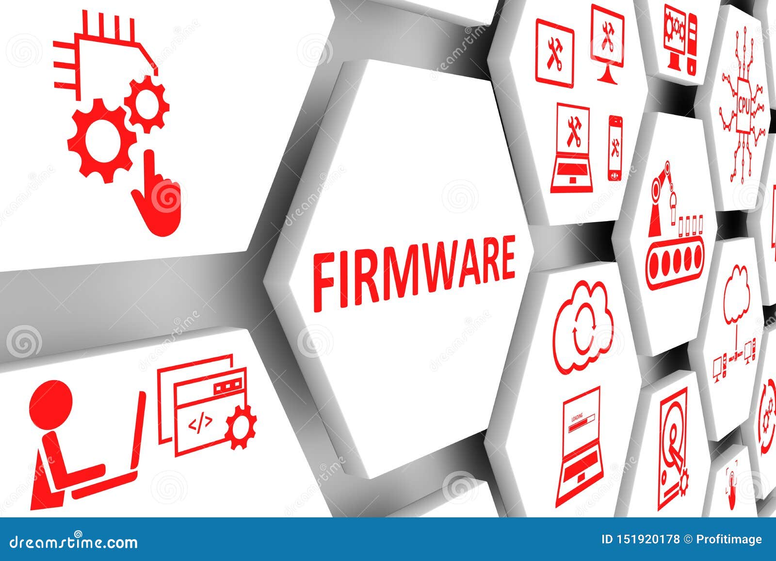 FIRMWARE Concept Cell Background Stock Illustration - Illustration of ...