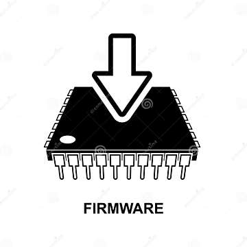 Firmware Icon. the Black Firmware Symbol Isolated on Background Stock ...