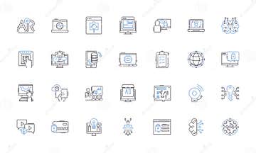 Firmware Line Icons Collection. Update, Software, Embedded, Chip, Flash ...
