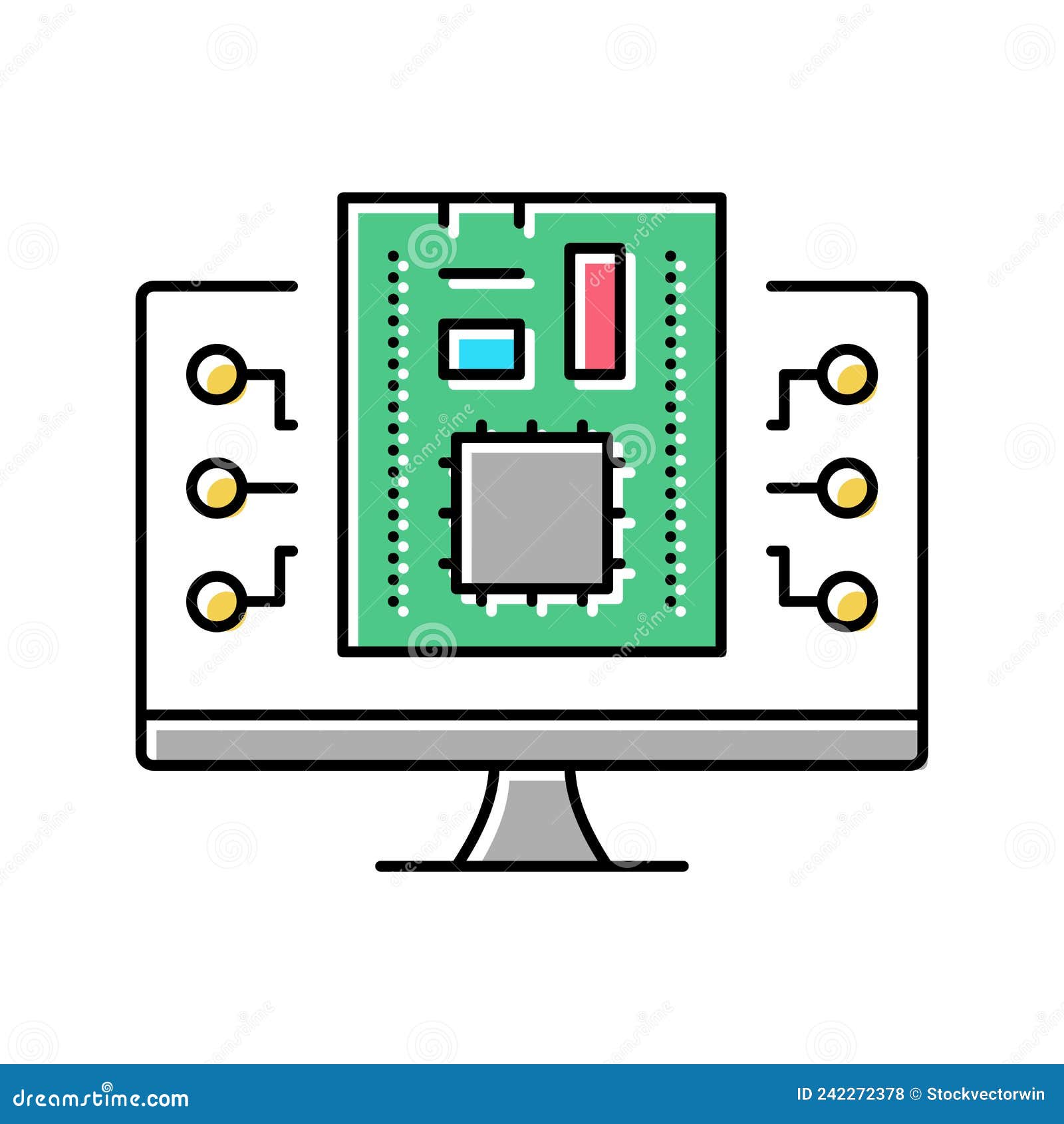Firmware Software Color Icon Vector Illustration Stock Vector ...