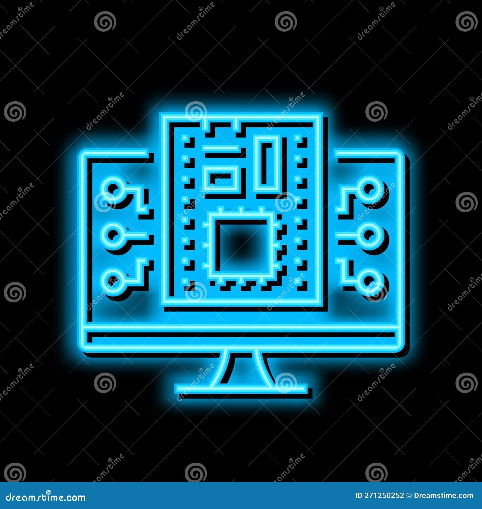 Firmware Software Neon Glow Icon Illustration Stock Vector ...
