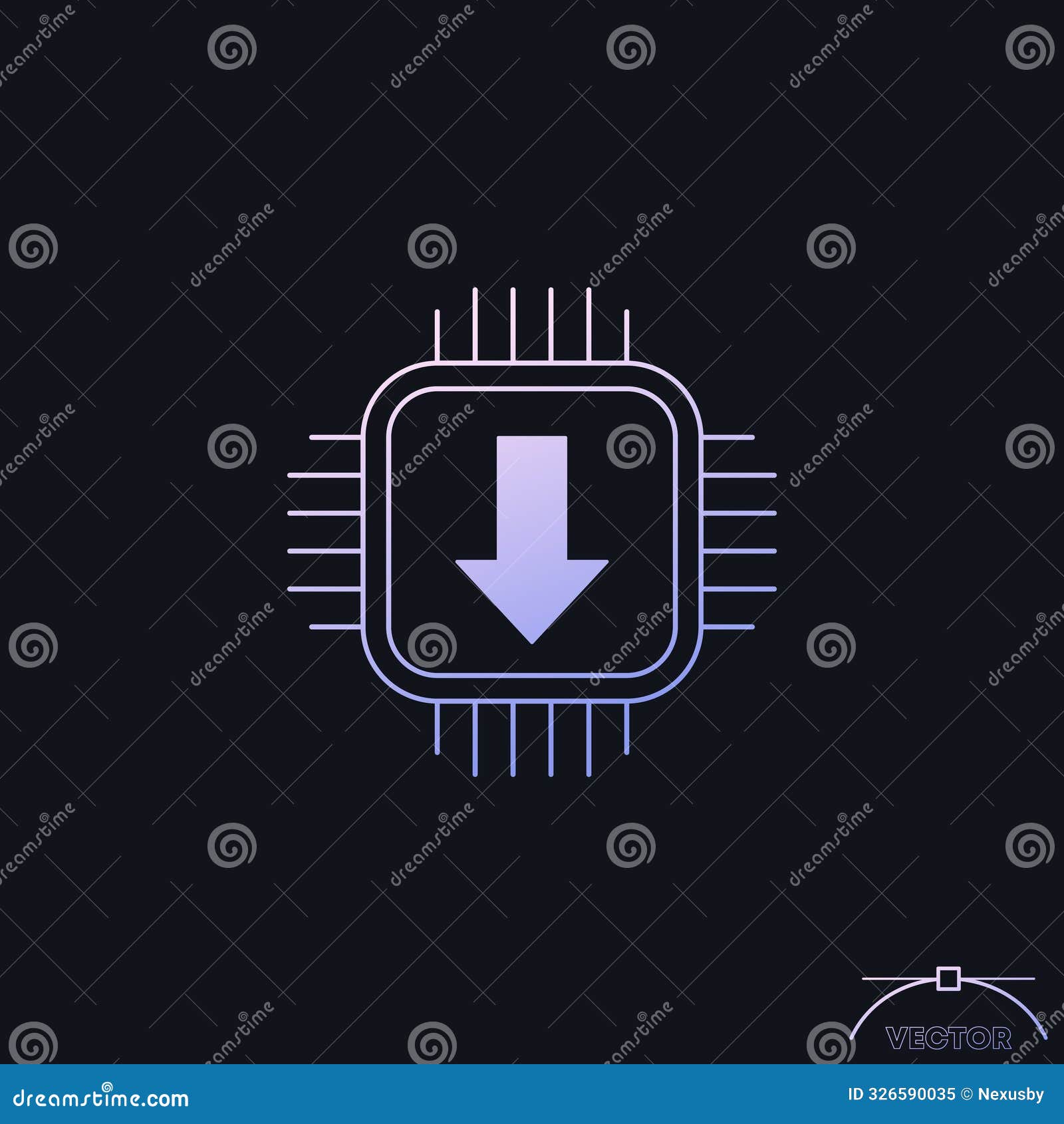 Firmware Update Icon, Computer Hardware Vector Stock Illustration ...