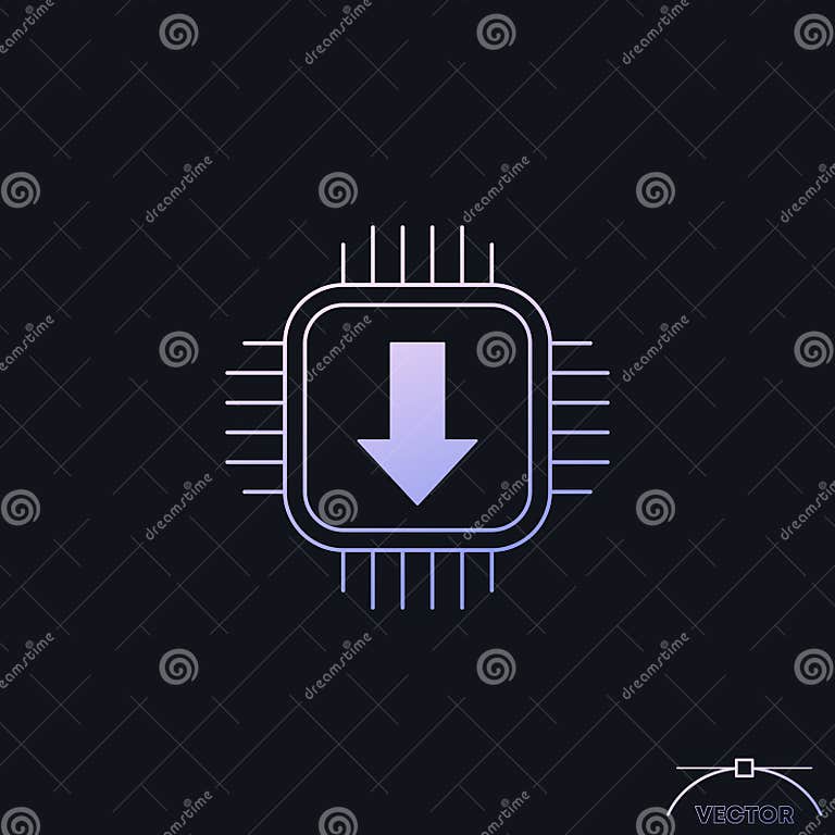 Firmware Update Icon, Computer Hardware Vector Stock Illustration ...