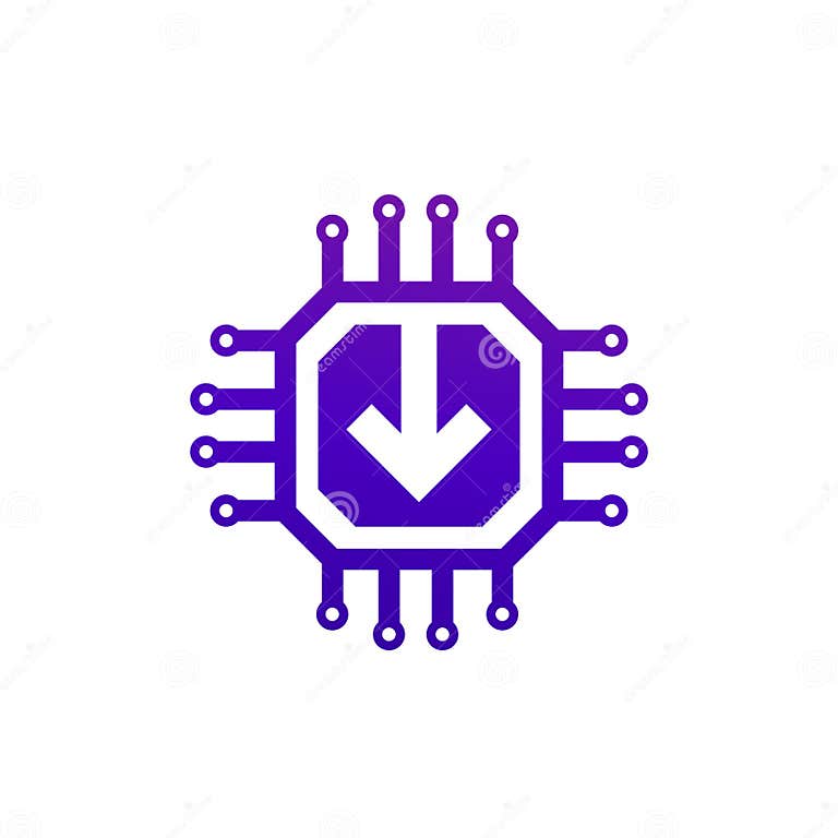 Firmware Update Icon on White Stock Vector - Illustration of complete ...