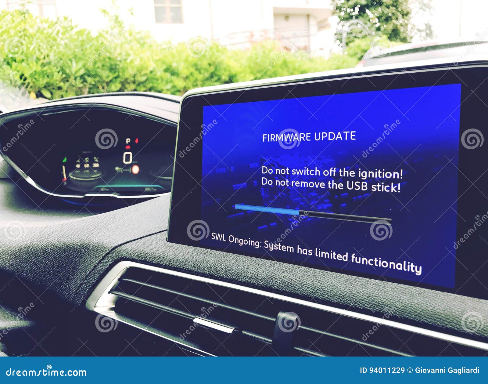 Firmware Update on a Modern Car Stock Image - Image of connected ...