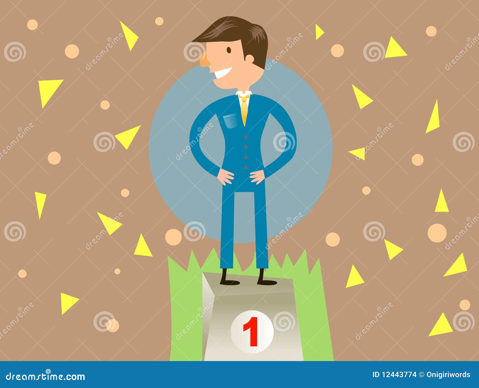 First. stock illustration. Illustration of successful - 12443774