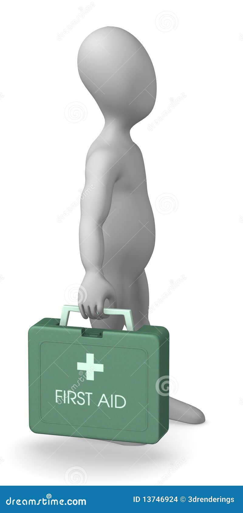 First aid stock illustration. Illustration of human, render - 13746924