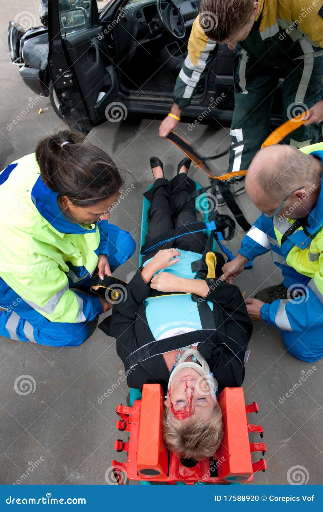 First aid stock photo. Image of accident, stretcher, care - 17588920