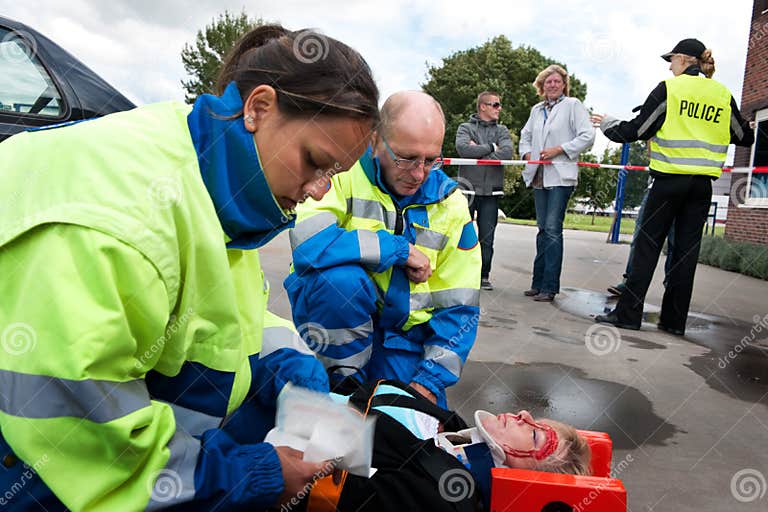 First Aid stock photo. Image of rubber, policewoman, tape - 17592244
