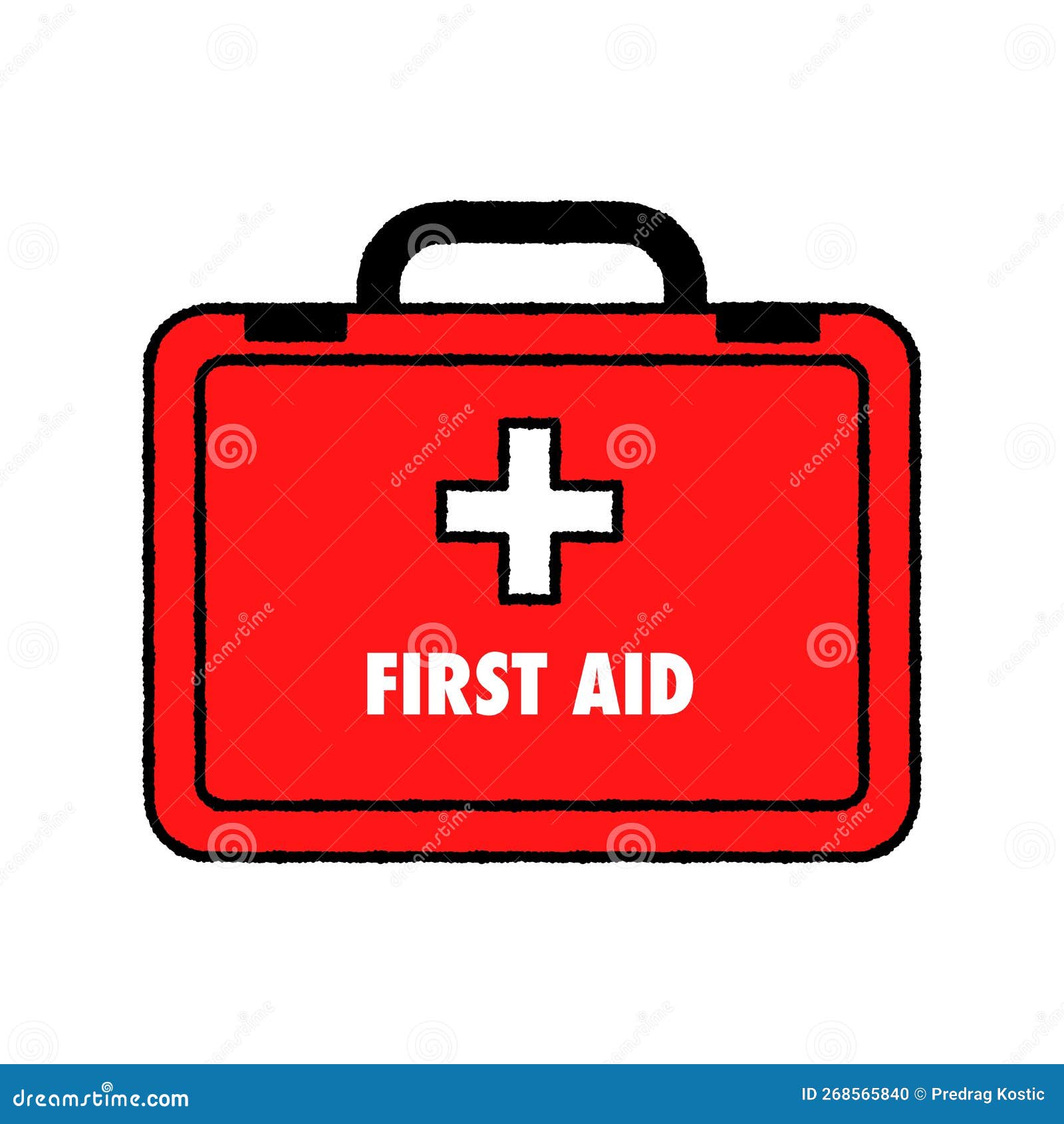 First aid bag icon stock illustration. Illustration of signage - 268565840