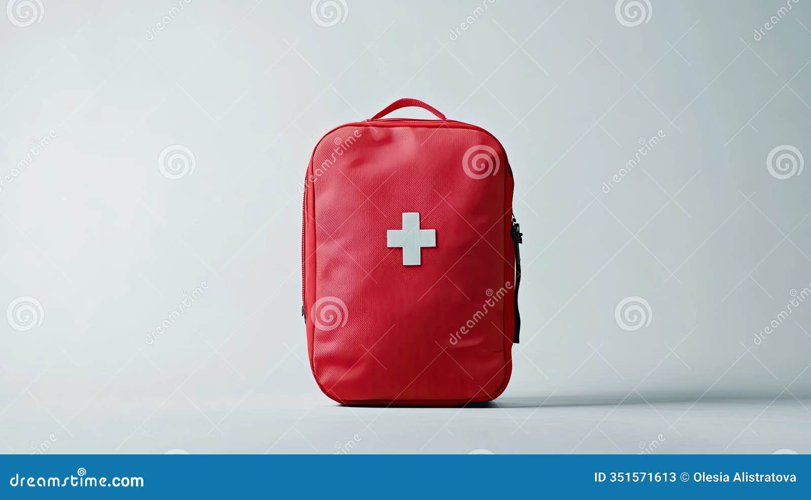 First Aid Bag Isolated on White Background Stock Illustration ...