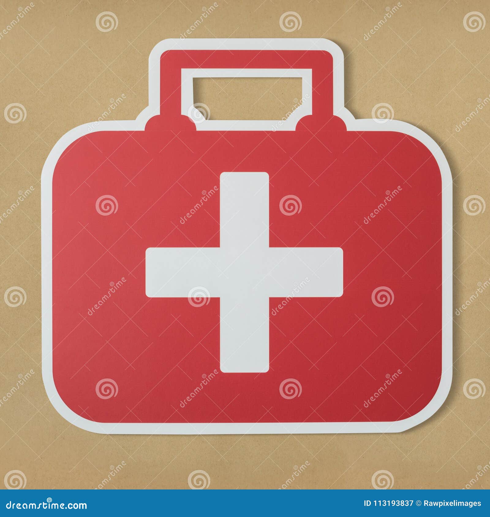 First Aid Kit Paper Bag Icon Healthcare Medical Service Logo Medicine ...