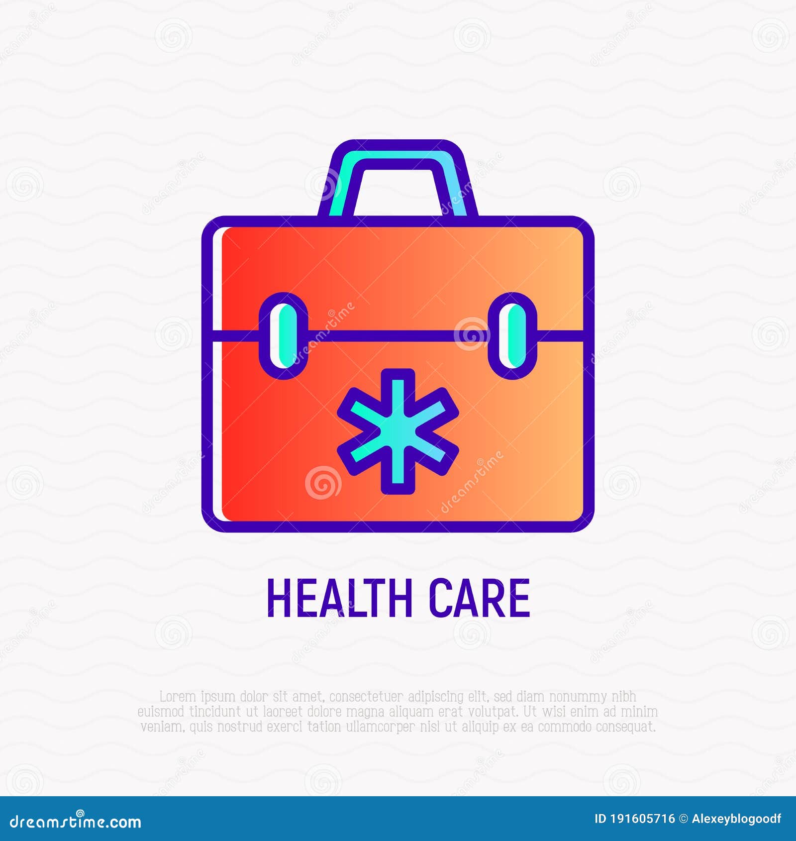 First AID Bag Thin Line Icon. Emergency Kit Vector Illustration Stock ...