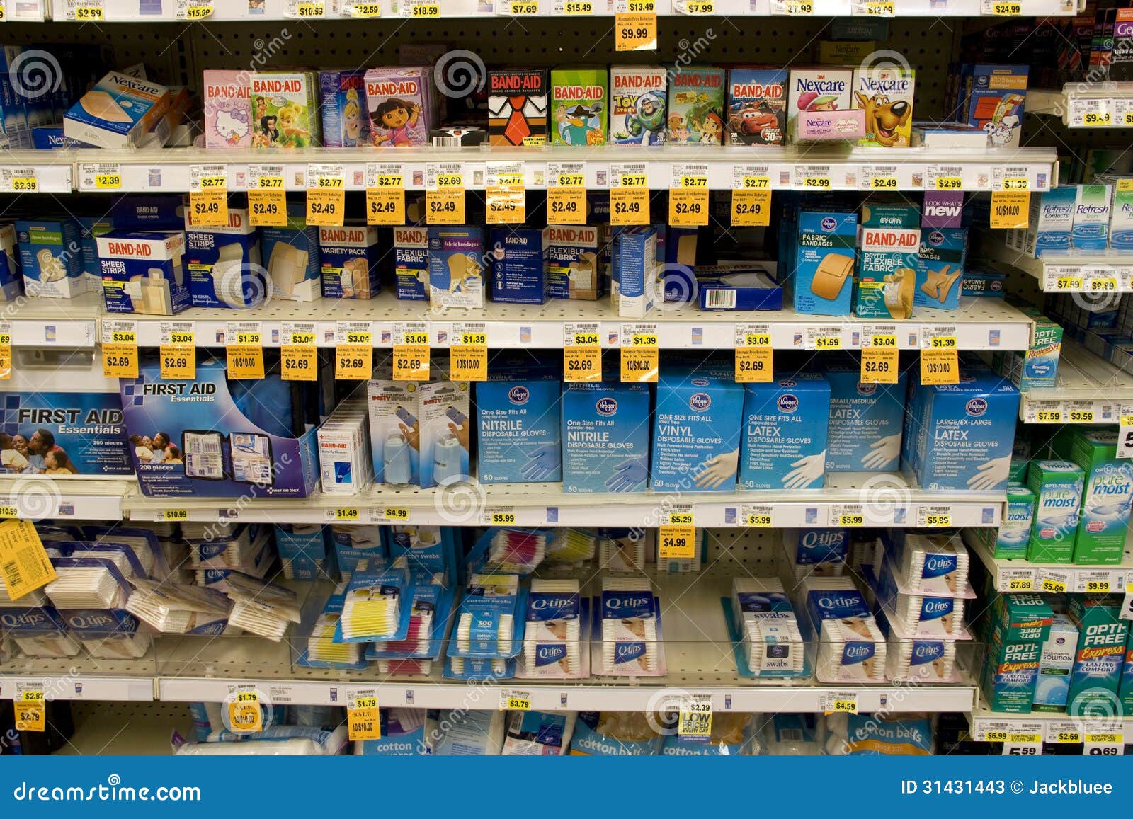First Aid Band-aid Glove Store Editorial Stock Photo - Image of store ...
