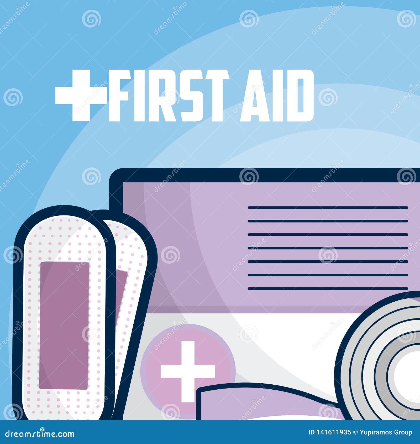 Medical first aid stock vector. Illustration of service - 141611935