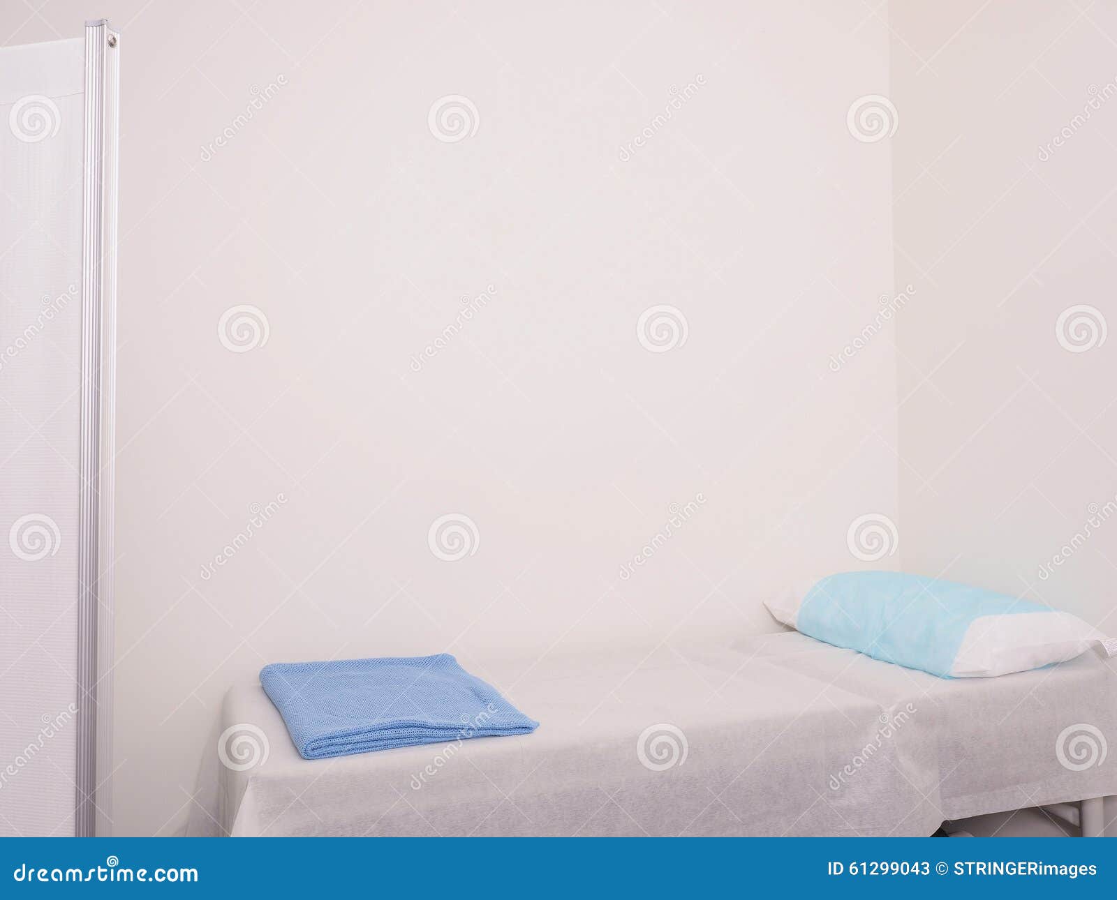 First Aid Bed and Privacy Screen Stock Image - Image of location ...