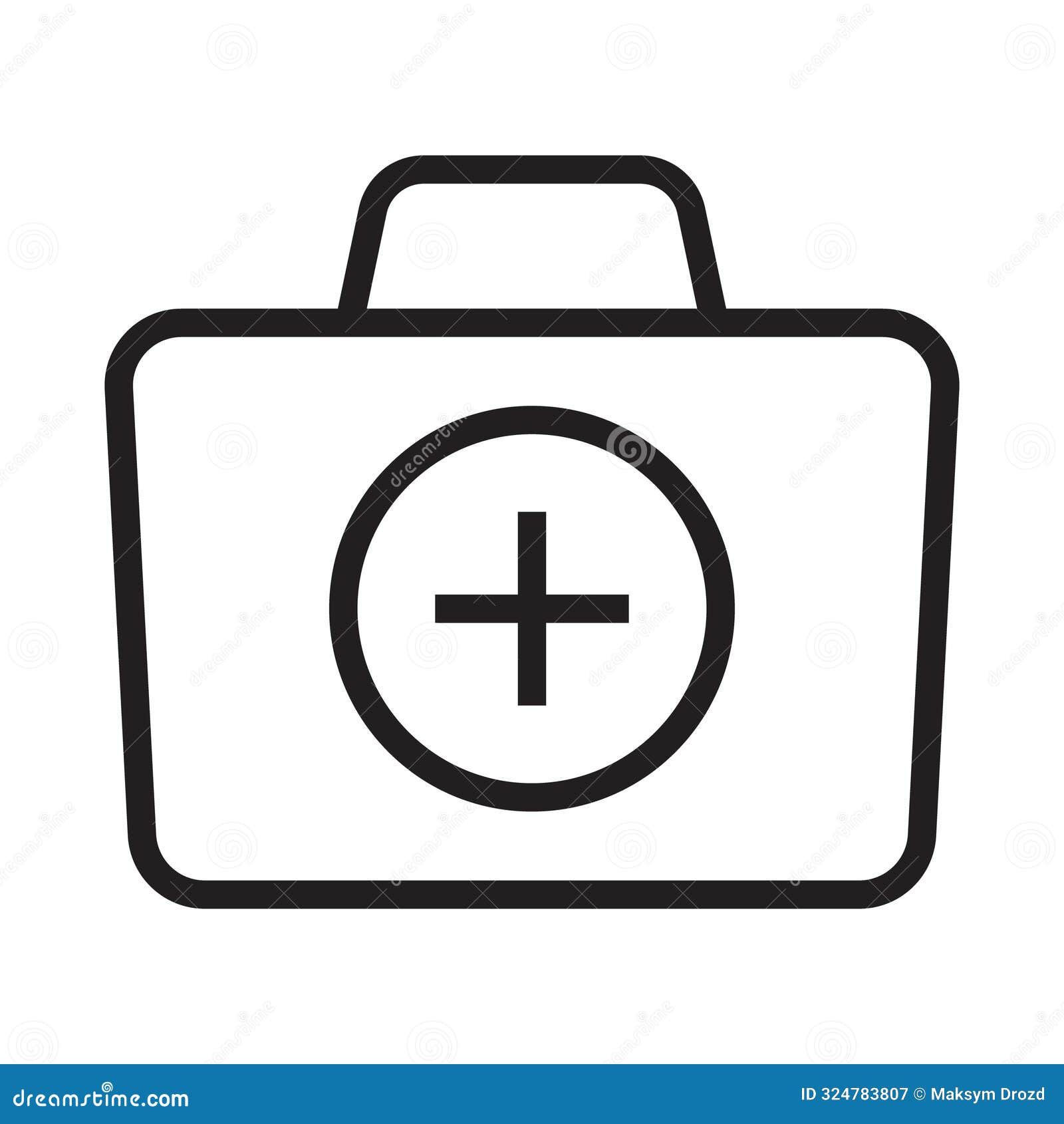 First Aid Box Icon, Medical Briefcase Icon. Stock Vector - Illustration ...