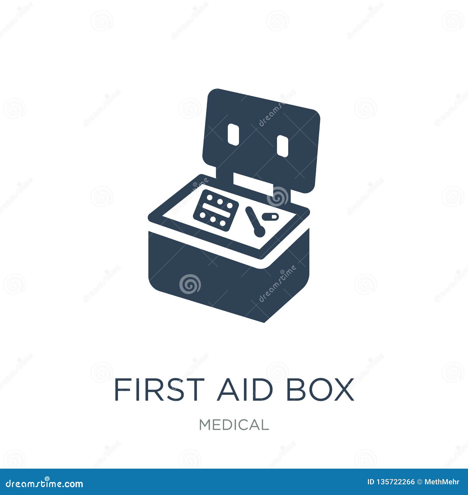 First Aid Box Icon in Trendy Design Style. First Aid Box Icon Isolated ...