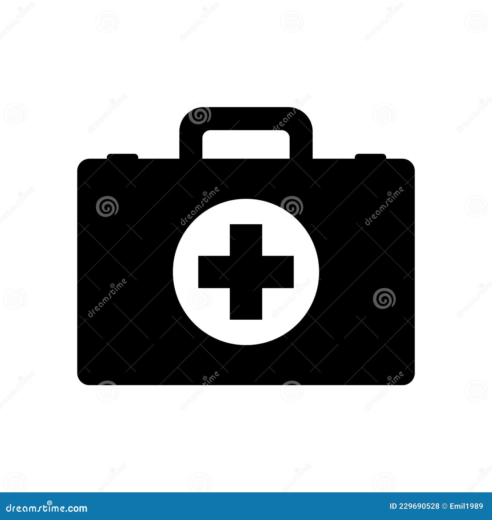 First Aid Case Icon Simple Design Stock Vector - Illustration of ...