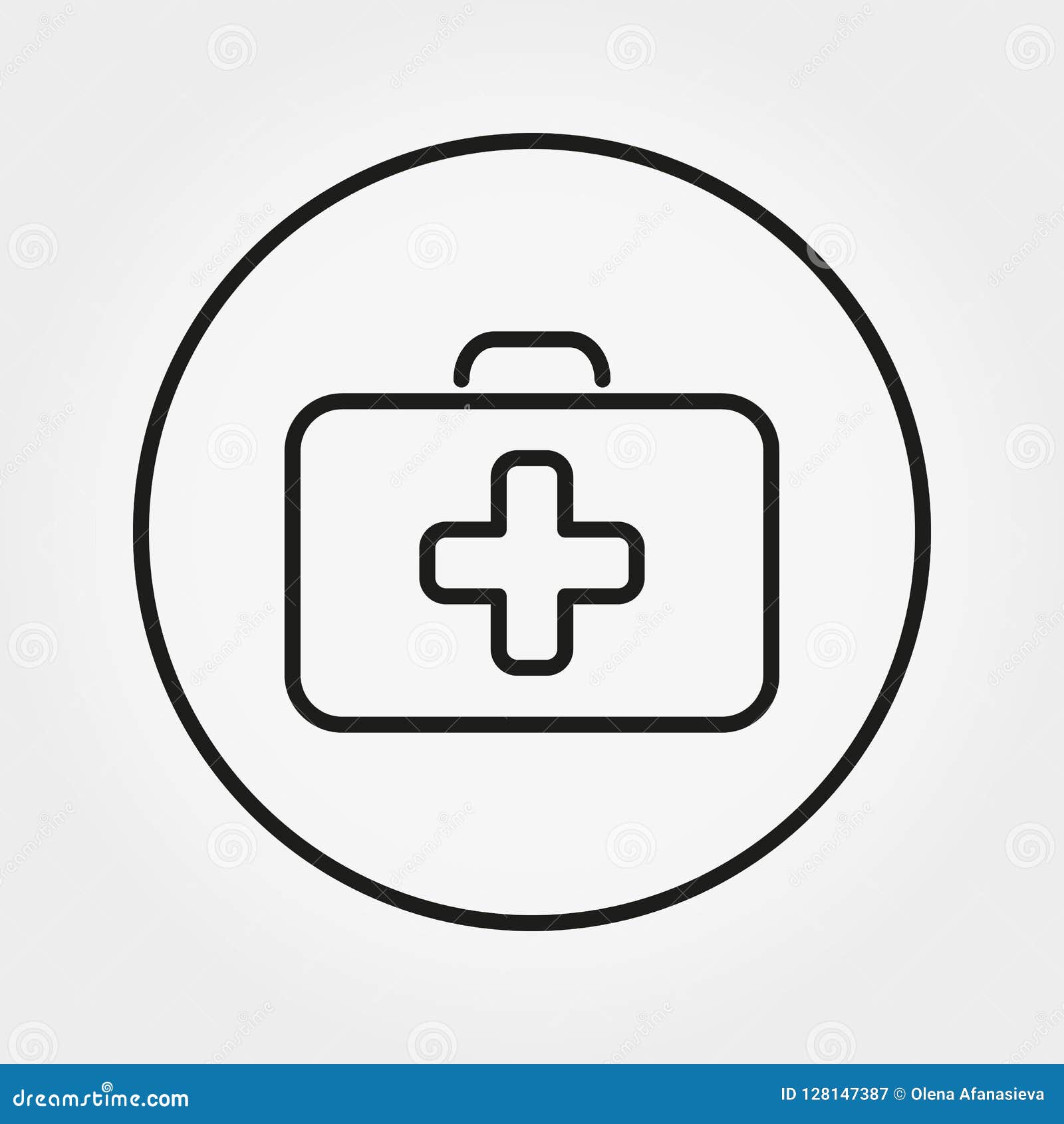 First Aid Case. Universal Icon. Vector. Editable Thin Line. Stock ...