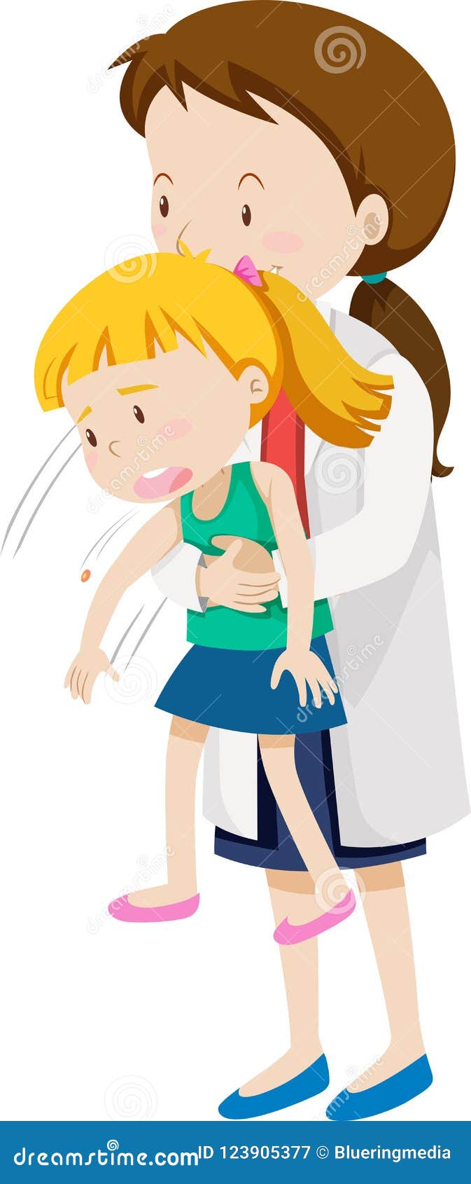 First Aid Choking on White Background Stock Vector - Illustration of ...