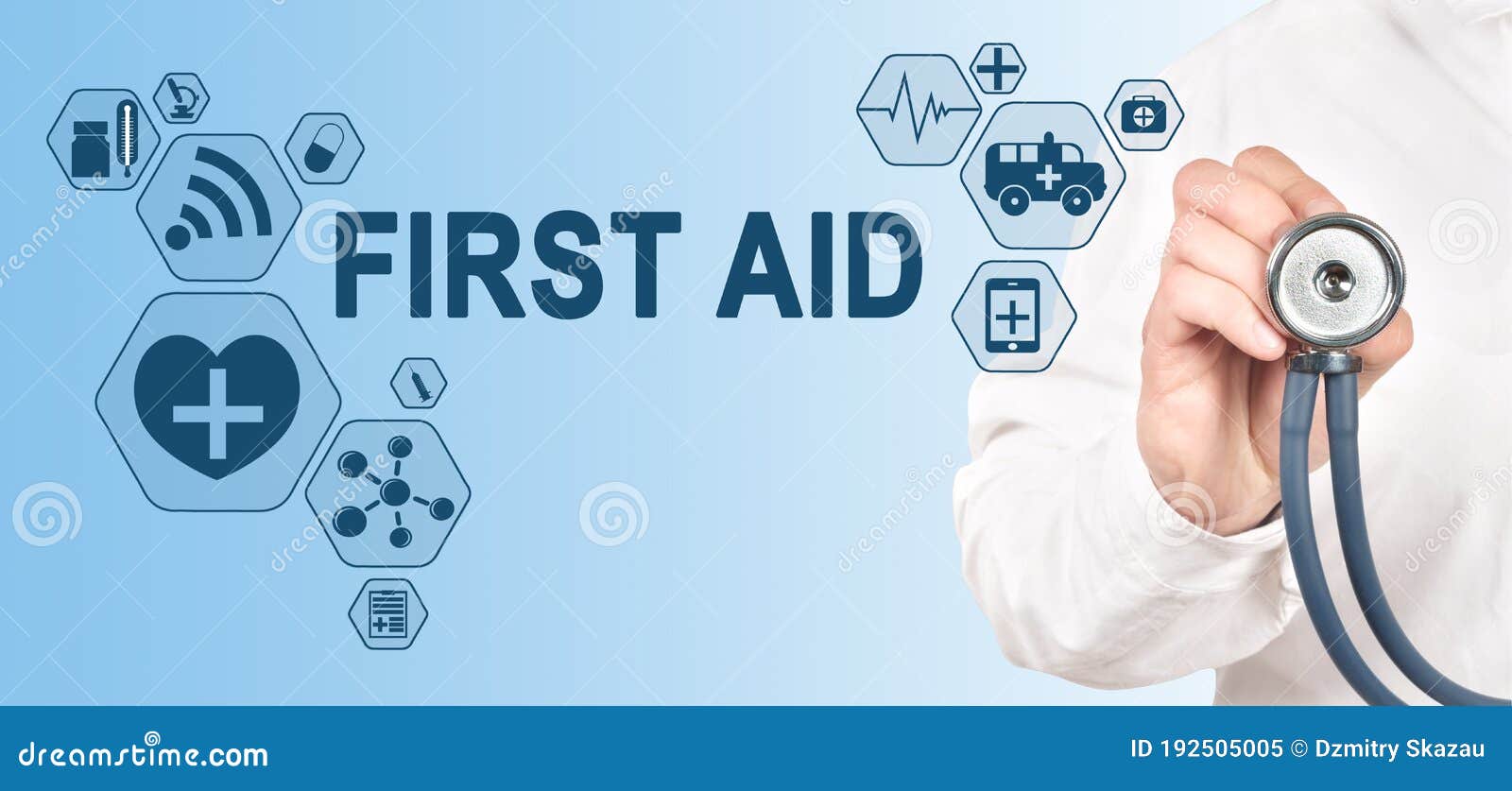 FIRST AID Concept on Interface Touch Screen Stock Image - Image of desk ...