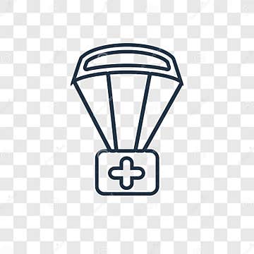 First Aid Concept Vector Linear Icon Isolated on Transparent Background ...