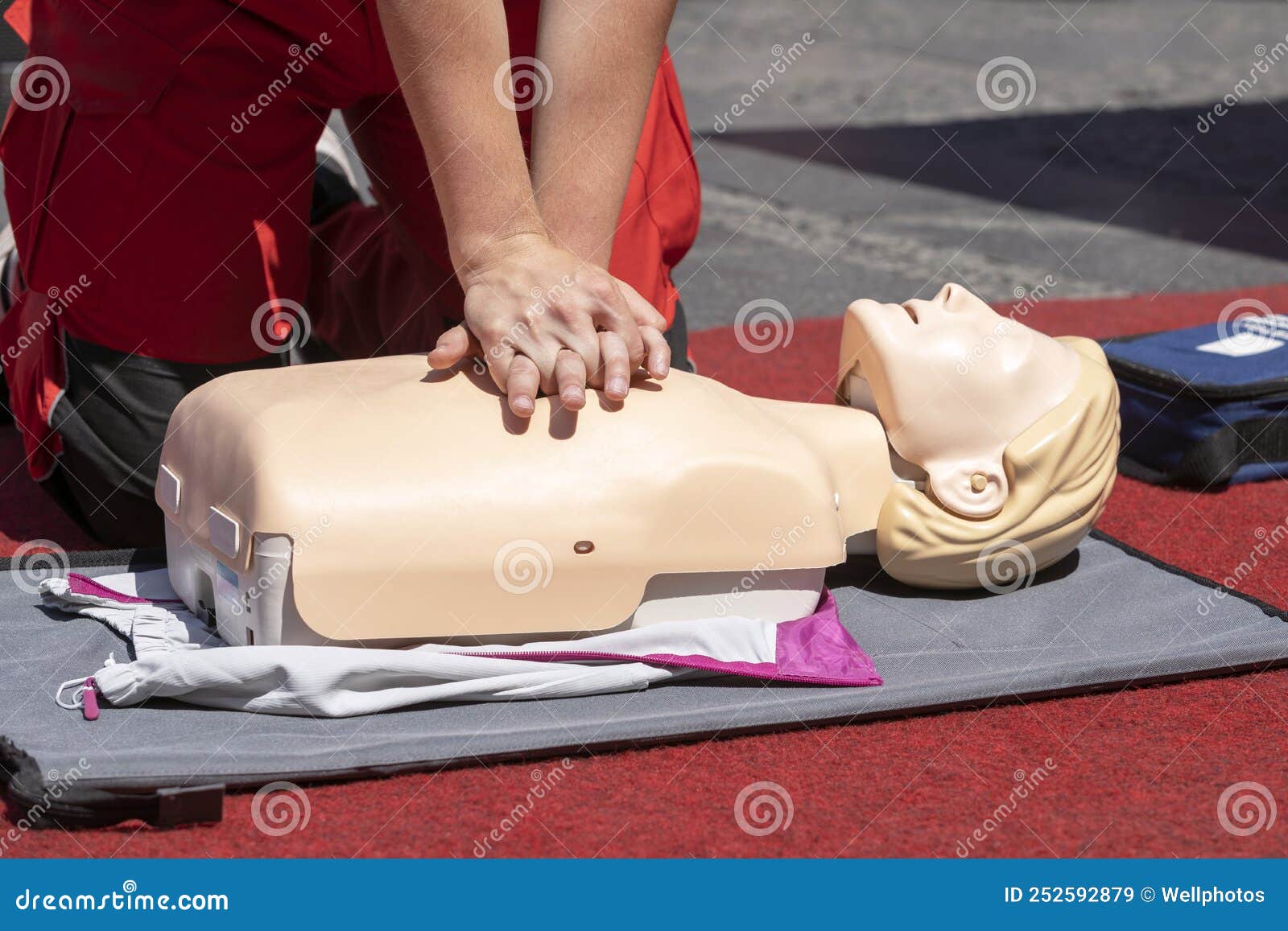 First Aid and CPR - Cardiopulmonary Resuscitation Training Stock Image ...