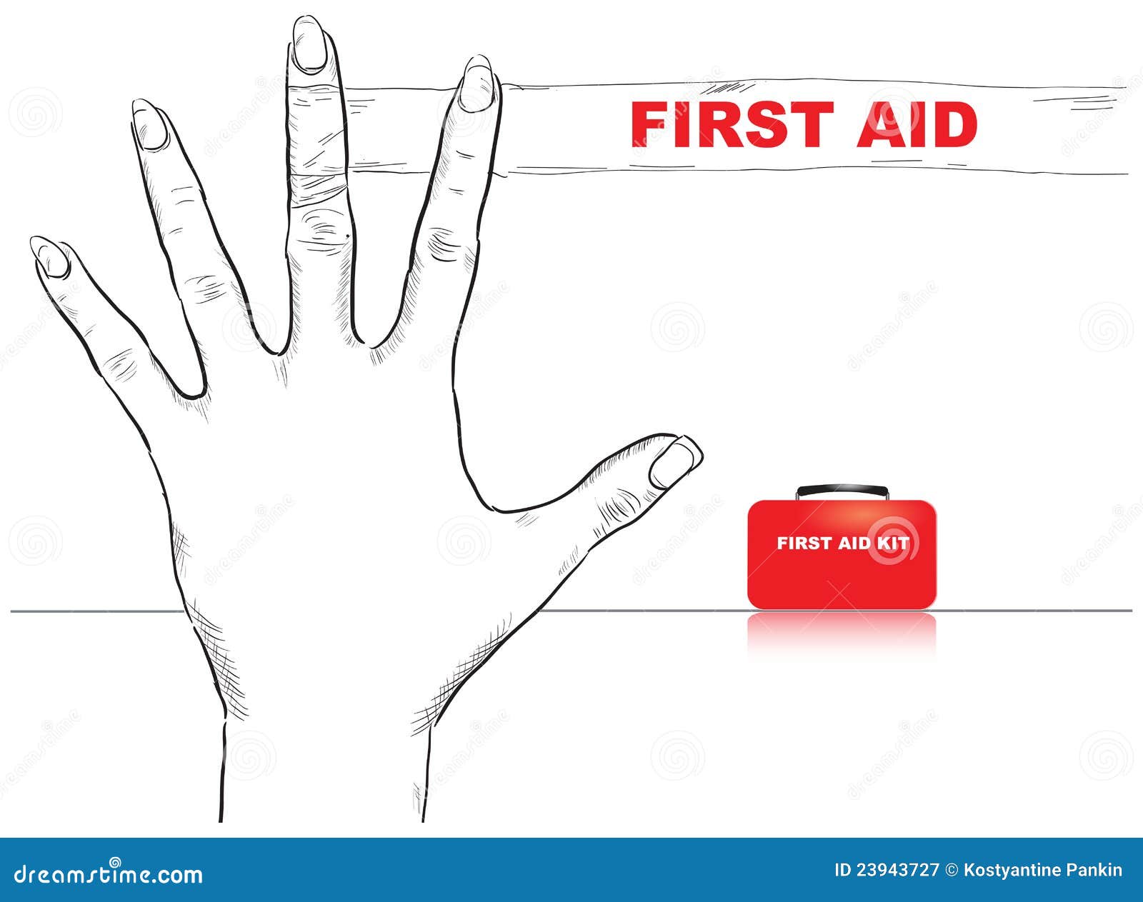 First Aid Finger Royalty Free Stock Photography - Image: 23943727