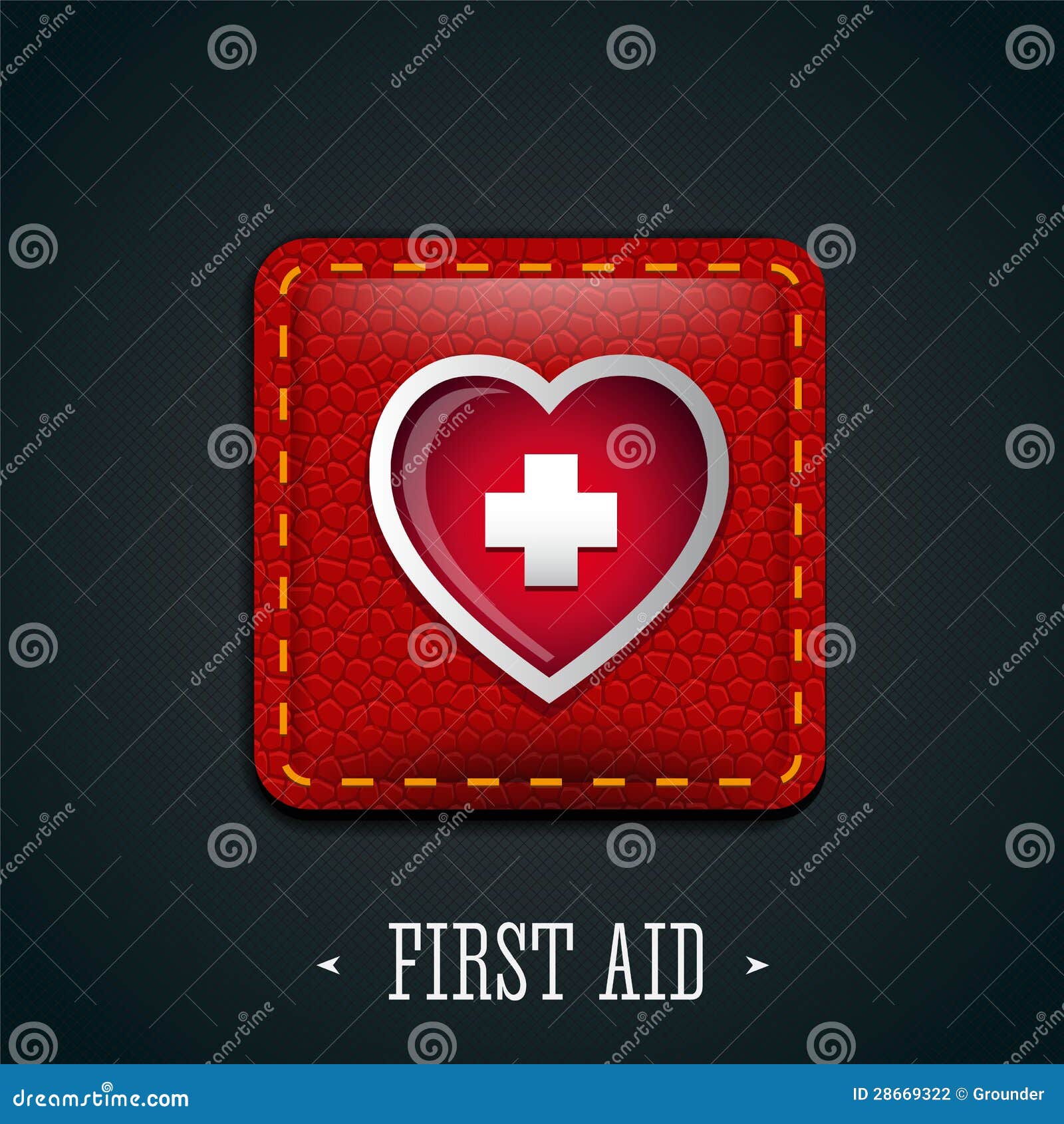 First Aid Cpr Heart Icon With Thermometer Cartoon Vector ...