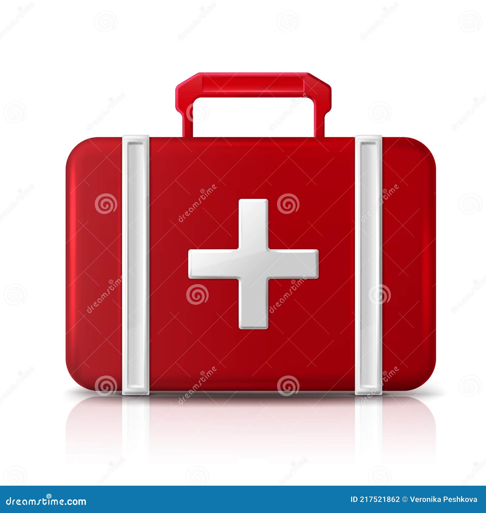 Vector First Aid Help Bag, Isolated on White Background Stock Vector ...