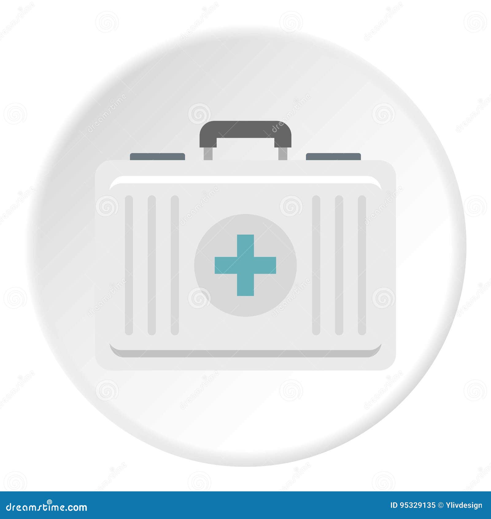 First aid icon circle stock vector. Illustration of help - 95329135