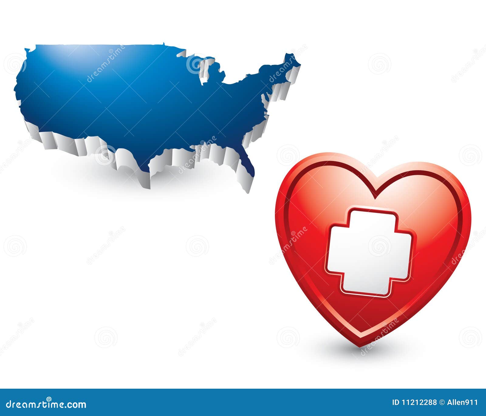 First Aid Icon in a Heart by United States Icon Stock Vector ...