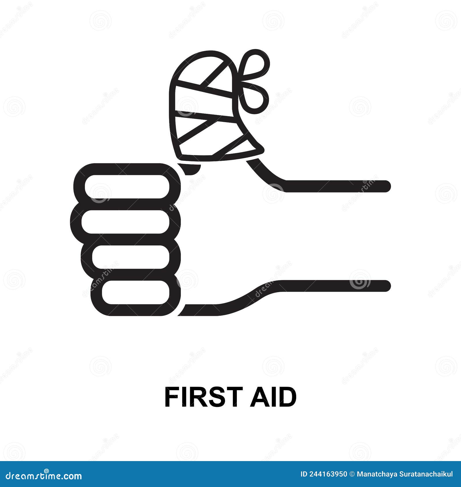 First Aid Icon Isolated on White Background Stock Vector - Illustration ...